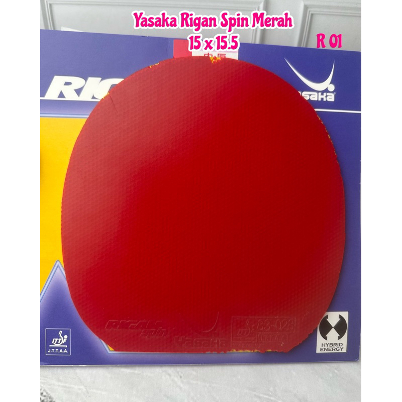 Jual second karet pingpong tenis meja yasaka rigan spin warna merah | Shopee Indonesia