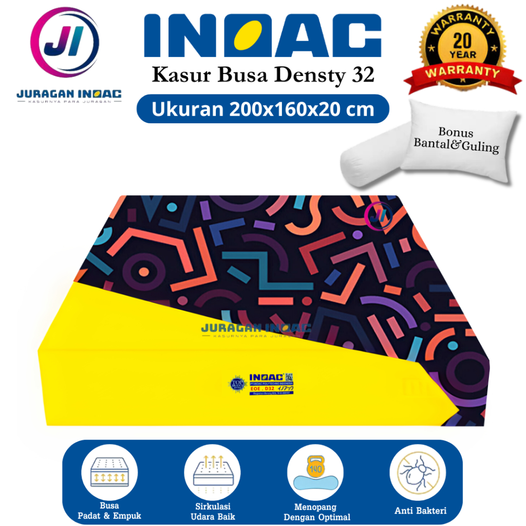 Jual 200x160x20] Kasur Busa Inoac Original No 2 Tebal 20 cm Garani 20 ...