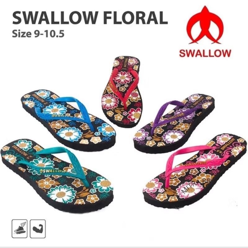Jual Sandal Swallow Floral | Sandal Jepit Wanita Motif Bunga Emas ...
