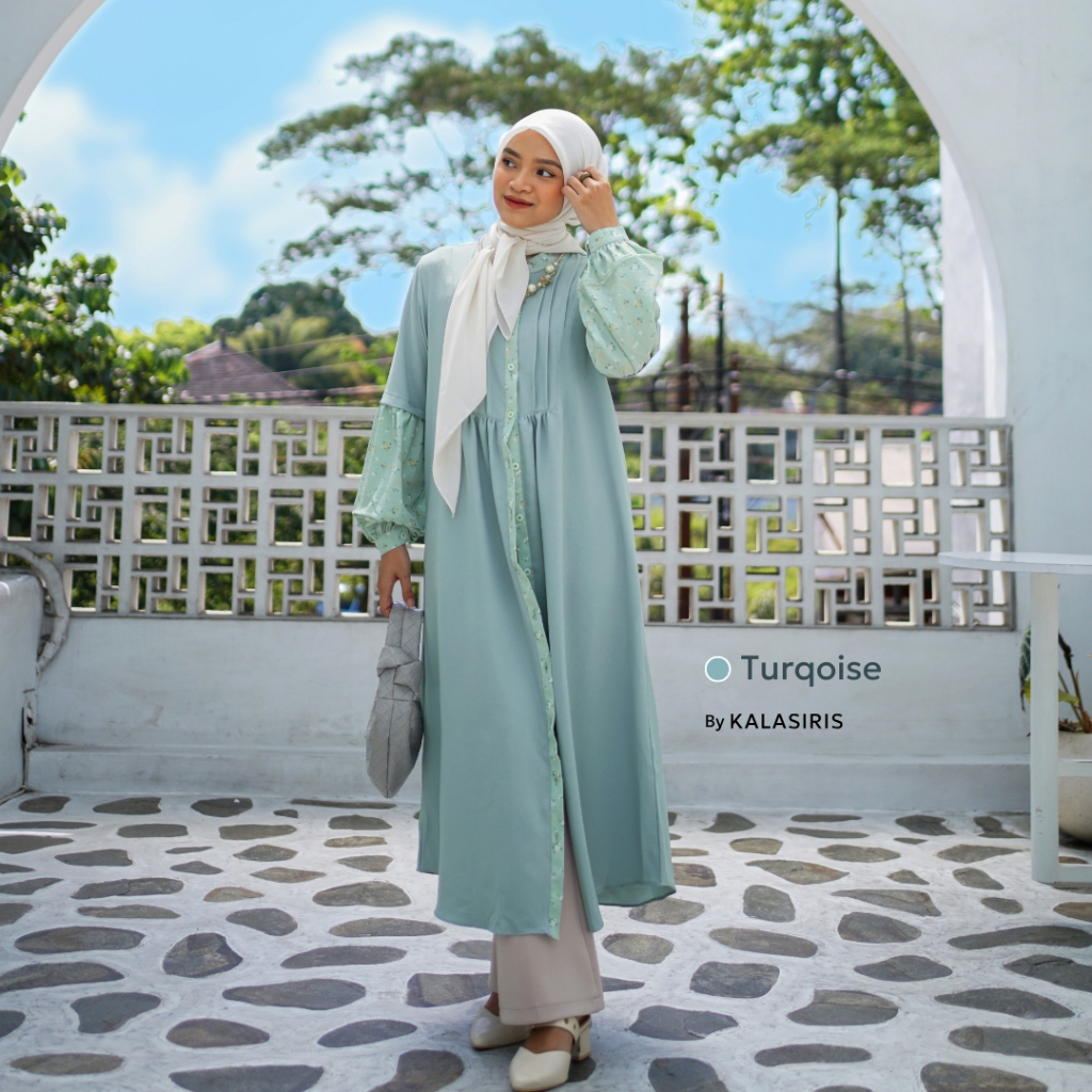 Jual Nibras Hijab X Kalasiris Gamis Midi Dress Motif Crinckle Ruby ...
