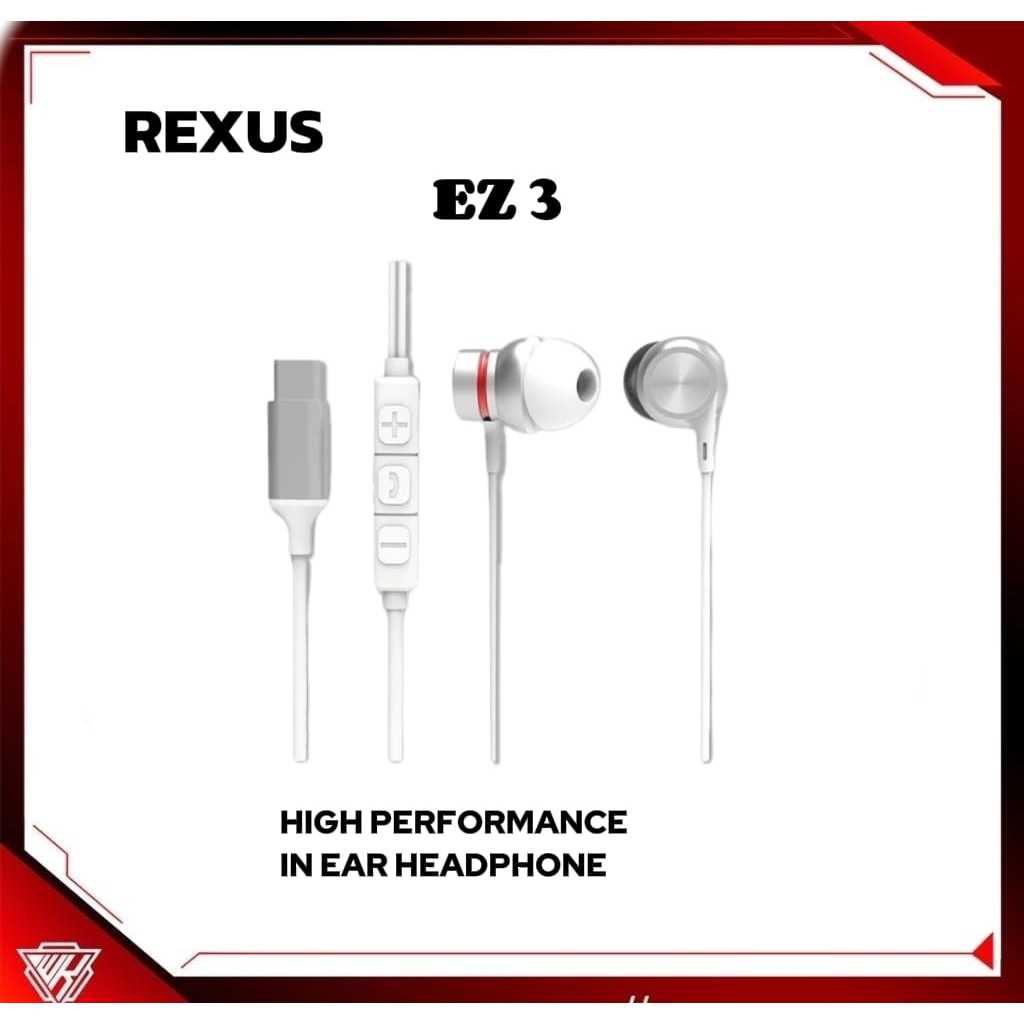 Jual Rexus Earphone EZ3 Type C Connector with Mic | Shopee Indonesia