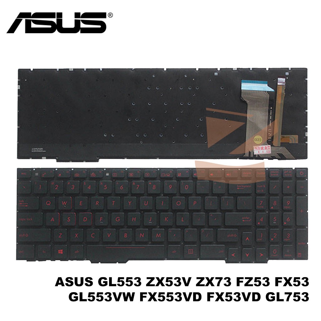 Jual Keyboard Laptop Asus GL553 ZX53V ZX73 FZ53 FX53 GL553VW FX553VD ...