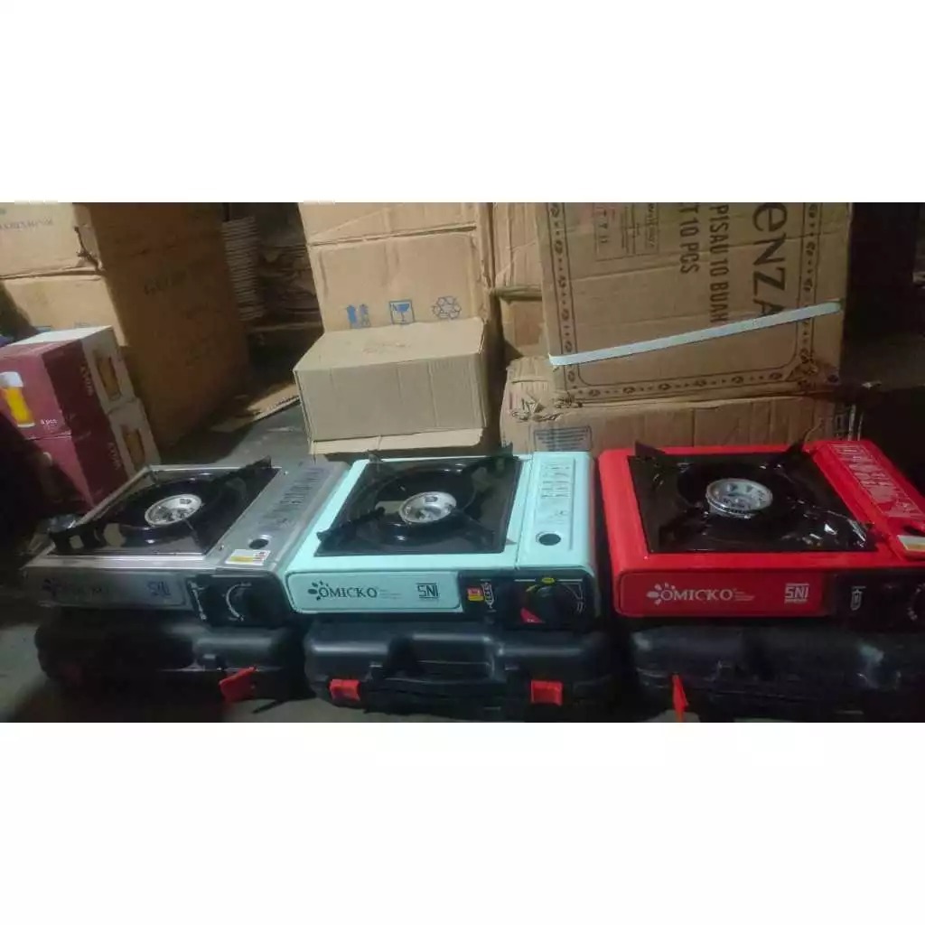 Jual Kompor Portable OMICKO 2 In 1 Kompor Gas Satu Tungku Portable ...