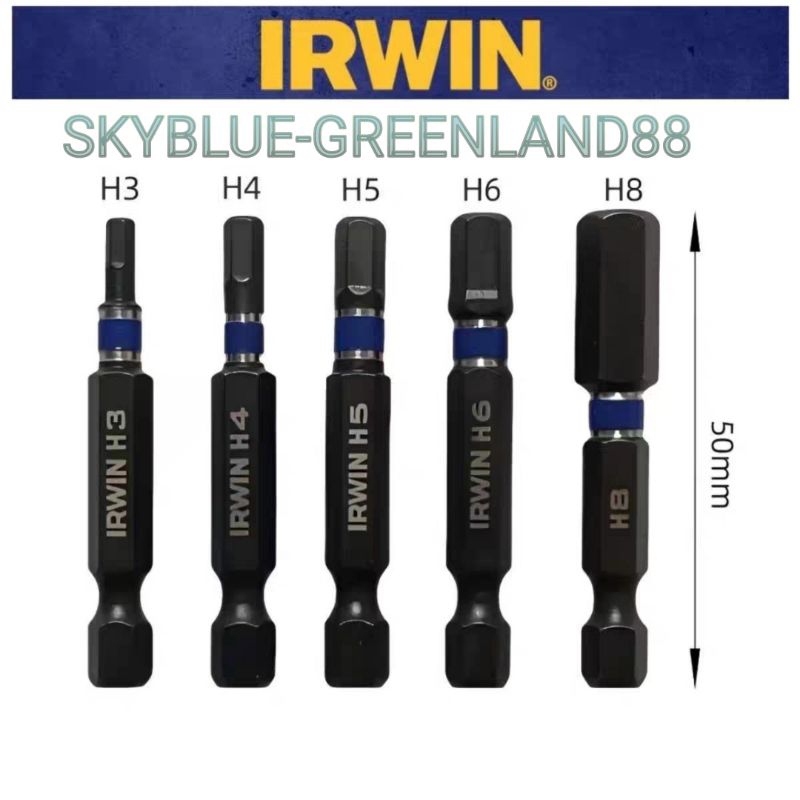 Jual IRWIN Square Recess Impact Socket Power Bit, 1/4 in Hex Shank ...