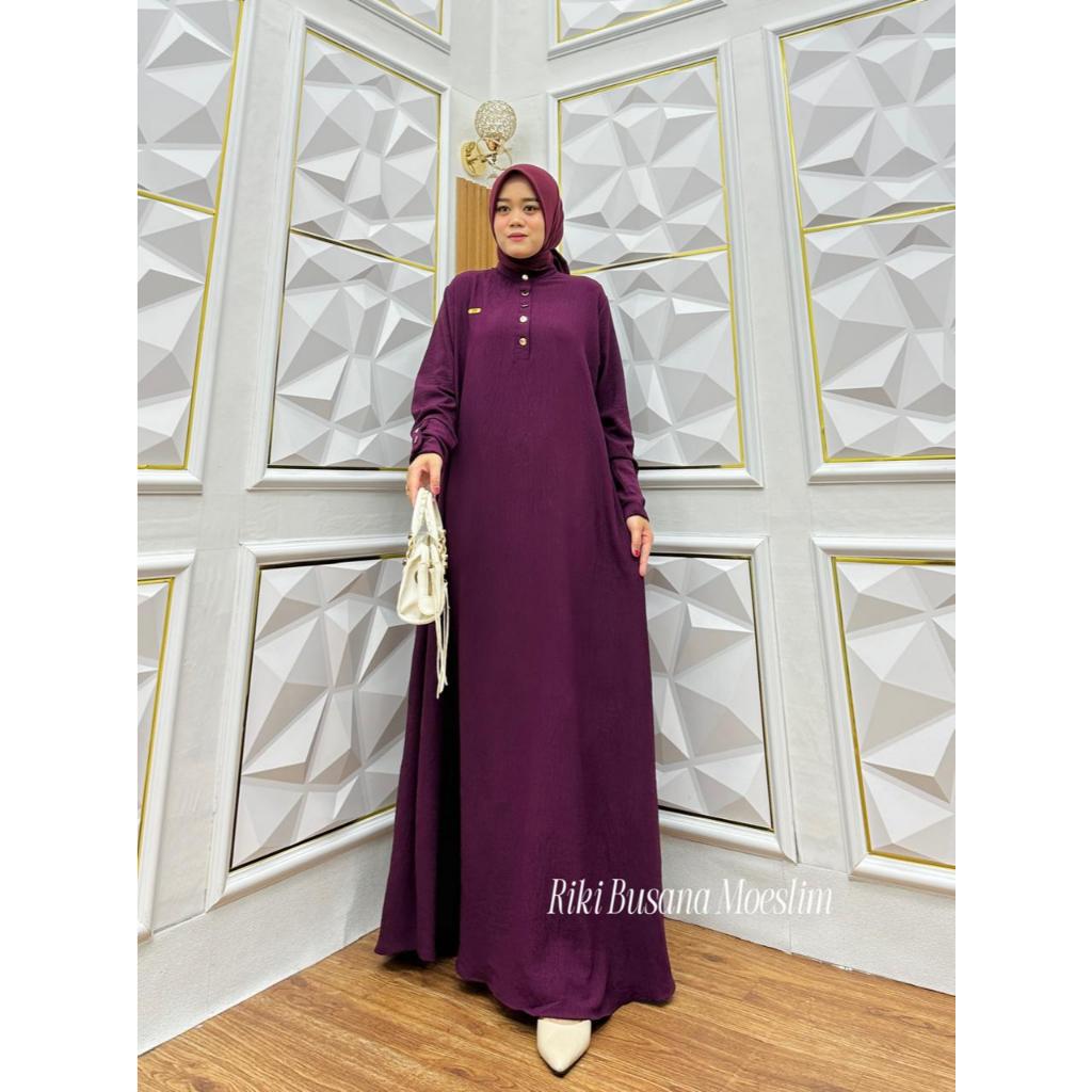 Jual Gamis kancing Model Inara Terbaru || Gamis Inara Kancing Premium | Shopee Indonesia