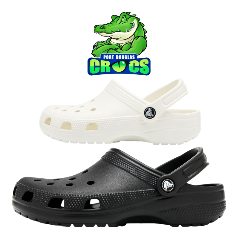 Jual [COD]Crocs Unisex Classic Clog - Black/White | Shopee Indonesia