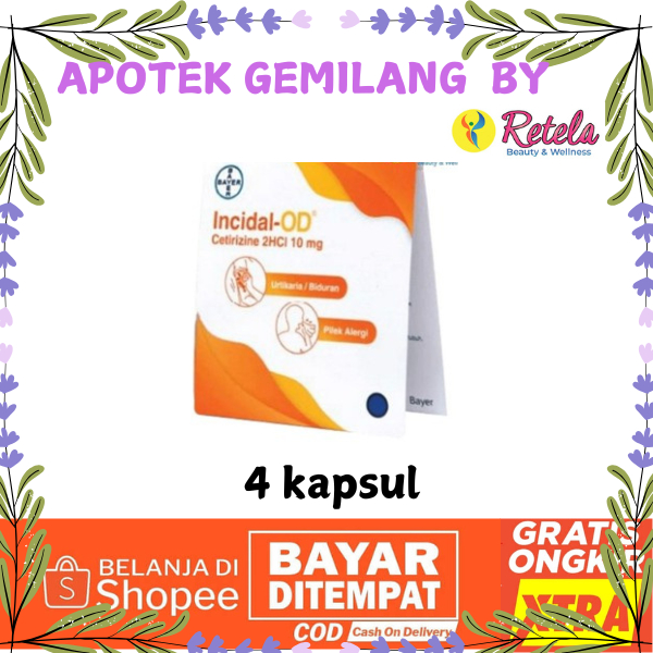 Jual INCIDAL-OD 10MG STRIP 4 CAPSUL | Shopee Indonesia