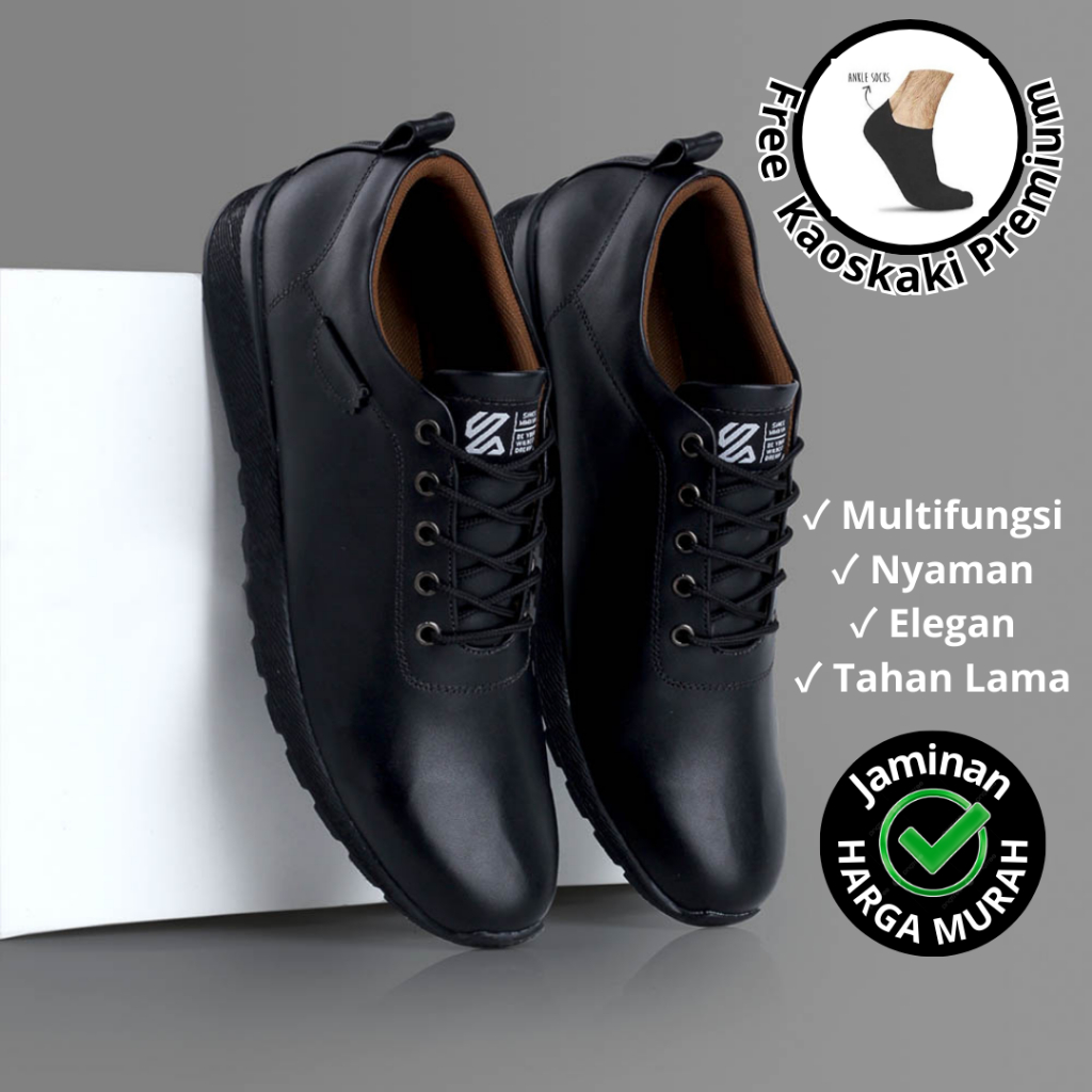 Jual ORIGINAL - Sepatu Kerja Formal Pria Oxford Pantofel Kulit Sintetis ...