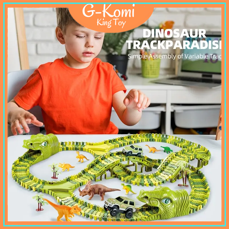 Jual Mainan Mobil Rel Mobil Dinosaurus Dino Rail Car Mainan Mobil ...