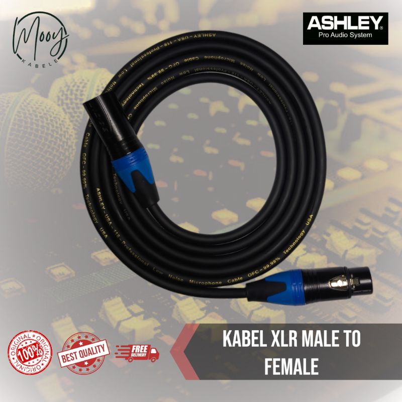 Jual Kabel Microphone XLR CANON MALE TO FEMALE Pake Kabel Original ...