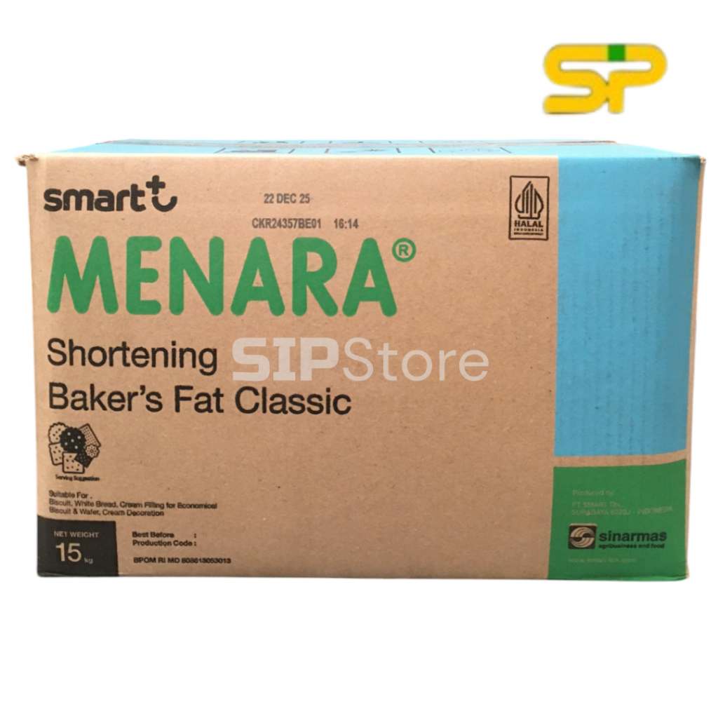 Jual MENARA shortening Baker's Fat Classic @15kg / Mentega Putih 15kg ...