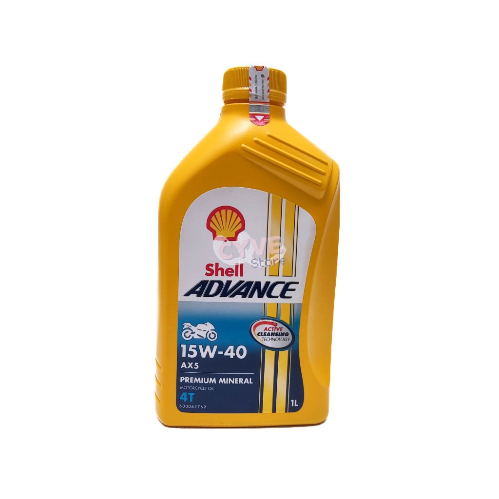 Jual Oli Shell Advance AX5 15W-40 API SL JASO MA2 1 Liter | Shopee ...