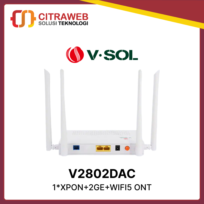 Jual V-SOL V2802DAC L3 1XPON 2GE DUAL BAND WIFI5 ONU vsol v2802dac 1 xpon epon gpon modem ont ...