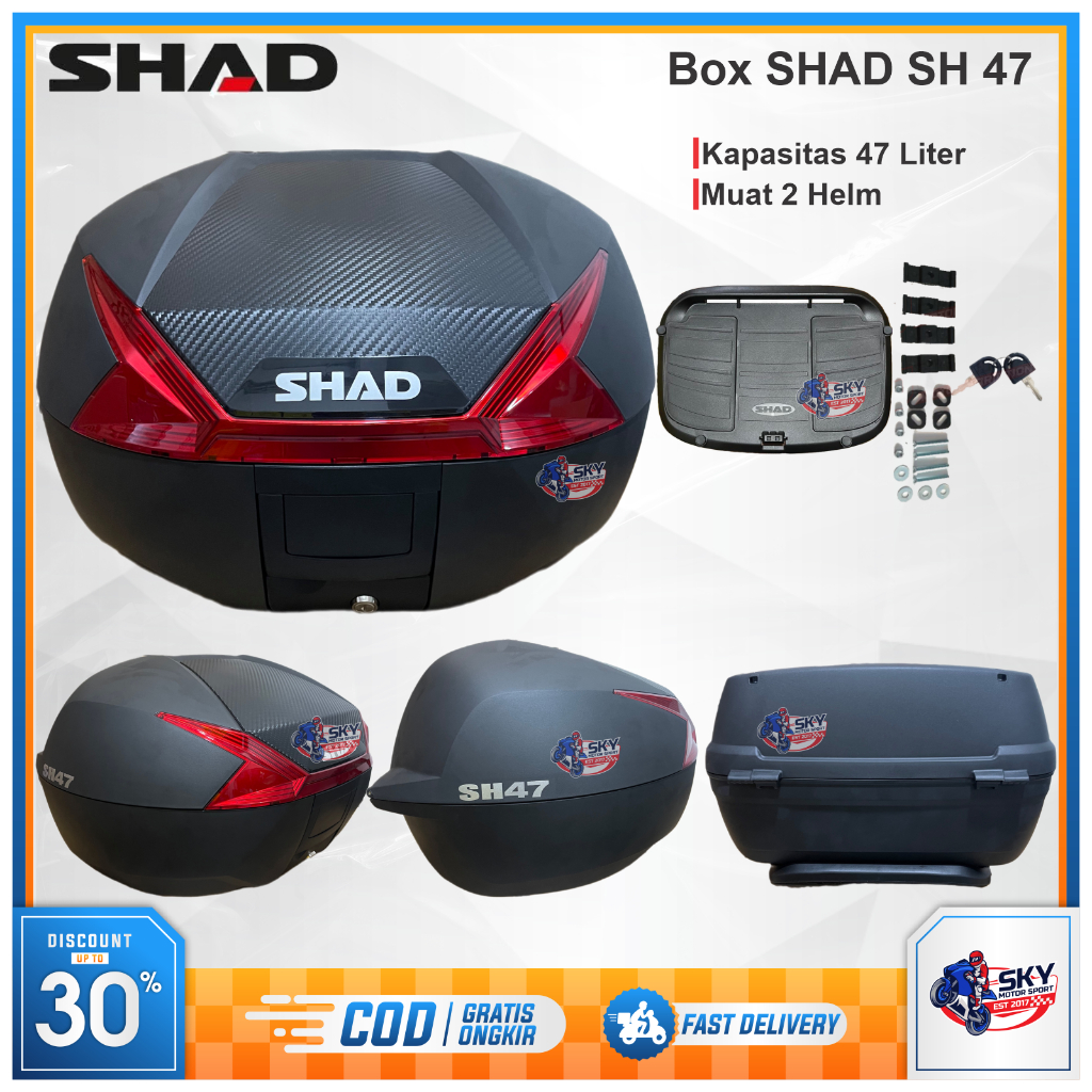 Jual Box Belakang Motor Rear Box SHAD SH47 47 Liter Original Universal ...
