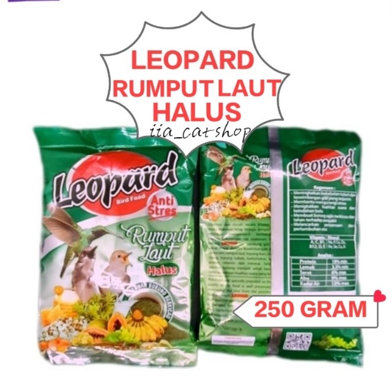 Jual Leopard Pakan Burung Rumput Laut Halus / Seaweed Anti Stress Voer ...