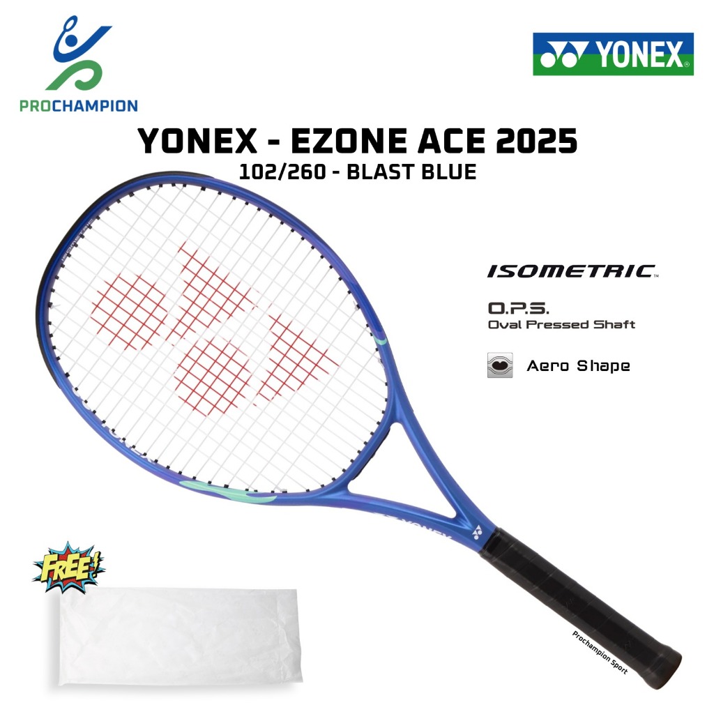 Jual Raket Tenis Yonex EZONE ACE 102 260 gr 2025 Blast Blue | Shopee ...