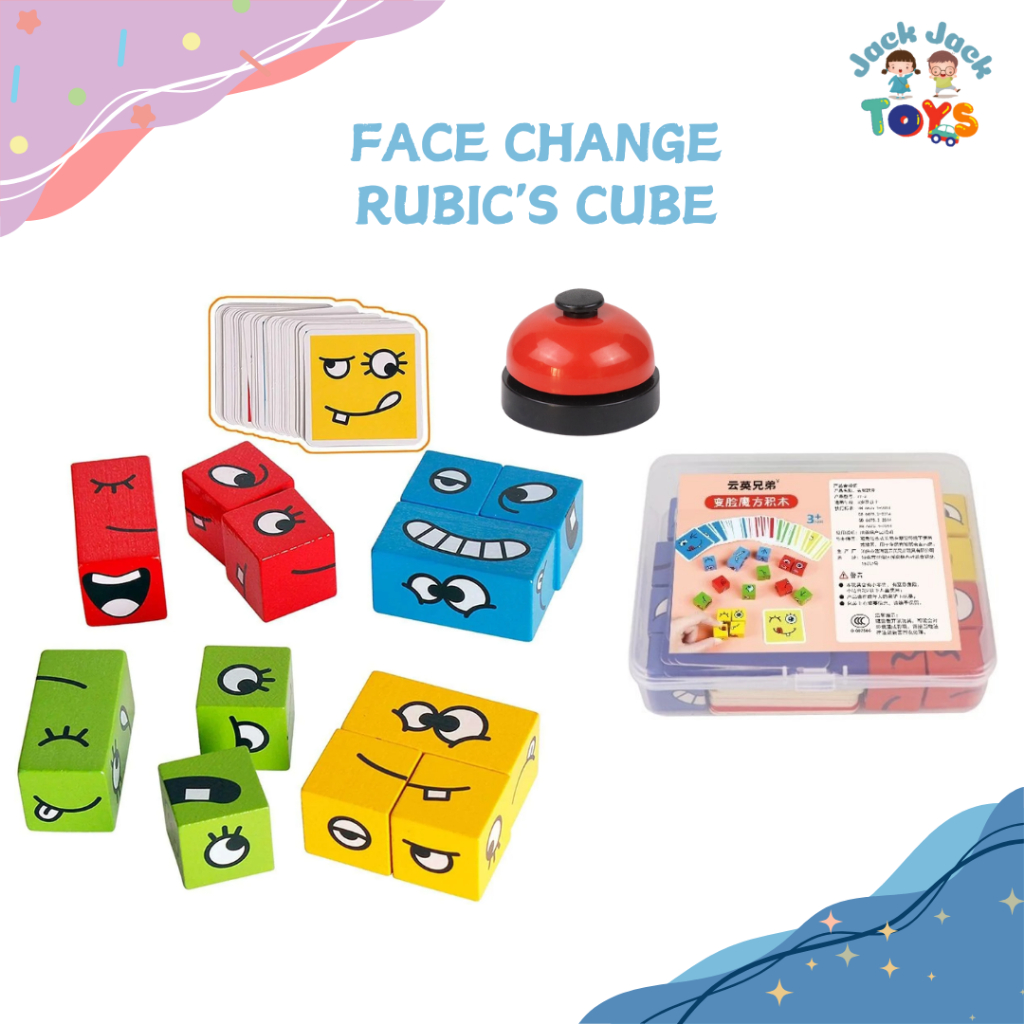 Jual Jackjacktoys Mainan Edukasi Anak Kubus Rubik Menyusun Ekspresi ...