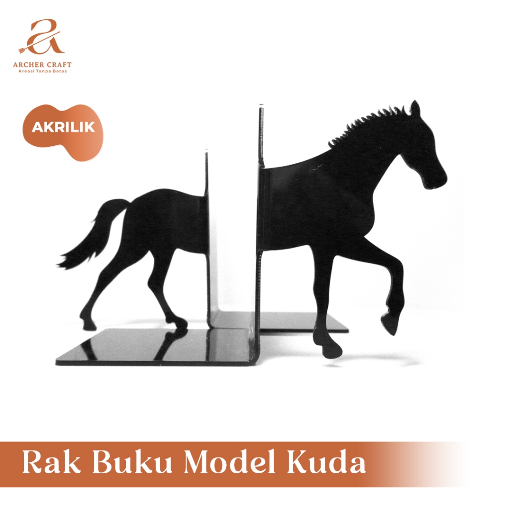 Jual RAK BUKU / RAK PEMISAH BUKU / MODEL KUDA / AKRILIK | Shopee Indonesia