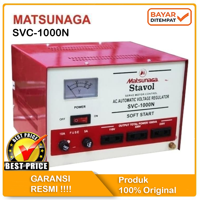 Jual Stabilizer Matsunaga SVC-1000N 1000watt 1000 Watt 1000w Stavol Svc 1000n SVC 1000 N ...