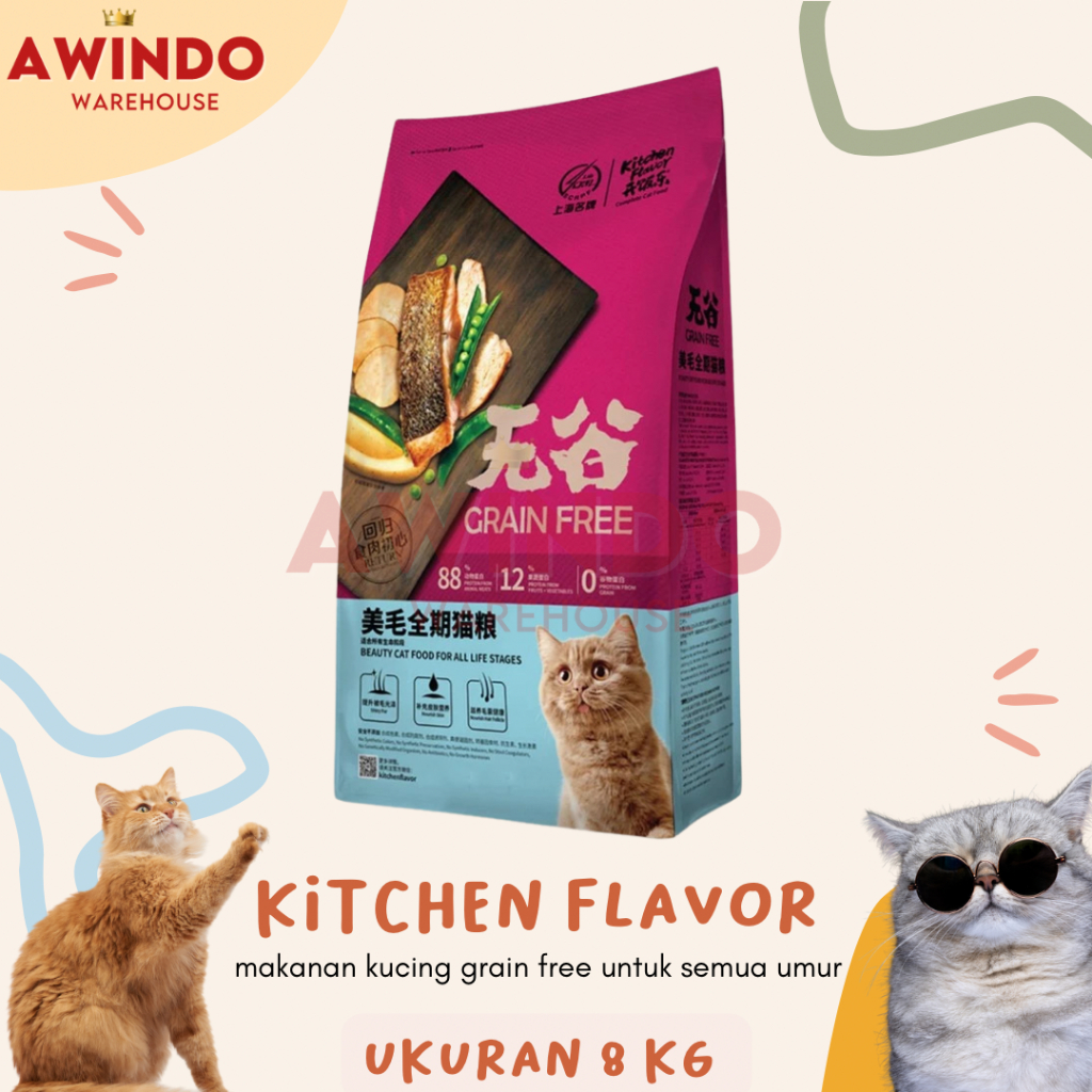 Jual GOJEK GRAB INSTANT - Makanan Kucing Kering Dewasa Kitchen Flavor ...