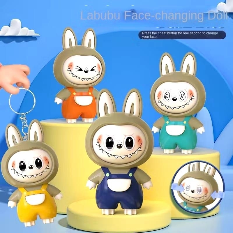 Jual Gantungan Kunci Labubu Changing Face / Keychain Ganci Labubu Ganti ...