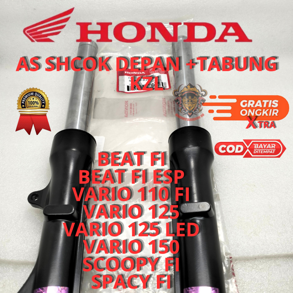 Jual AS SHOCK DEPAN+TABUNG KZL HONDA BEAT FI,VARIO 110 FI,VARIO 125 ...