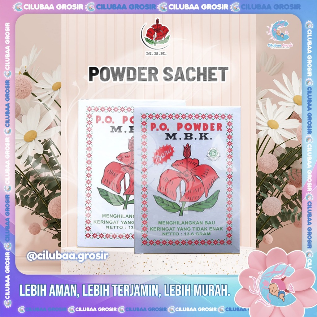 Jual M.B.K PO Powder Sachet 13.6g || MBK Bedak Tabur Penghilang Bau ...