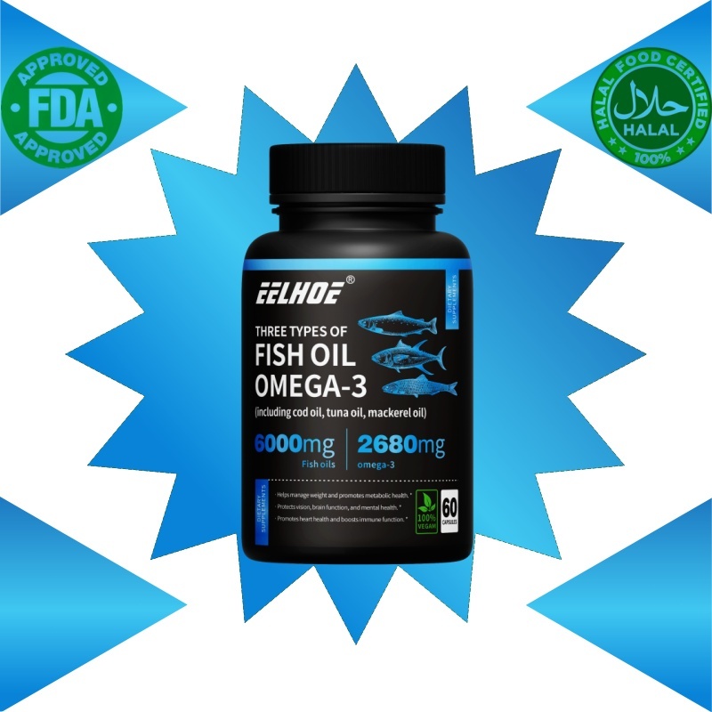 Jual EELHOE Minyak Hati Ikan Cod + Tuna + Makarel 6000mg, mendukung ...