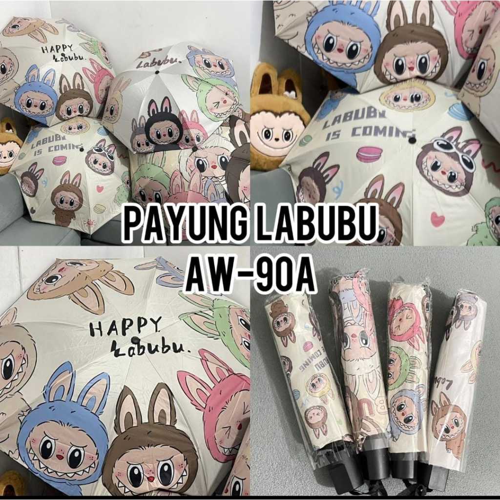 Jual Labubu Payung Lipat Karakter Labubu Viral Payung Hujan Panas ...