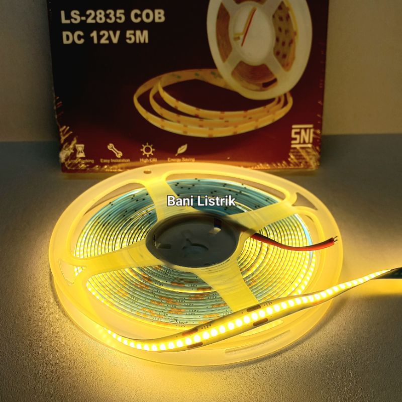 Jual Lampu Led Strip DC 12V COB 5 Meter 2835 SNI Warm White | Shopee Indonesia