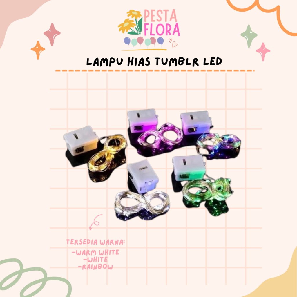 Jual Lampu Hias Tumblr Lampu Kawat LED Warna Warni | Shopee Indonesia