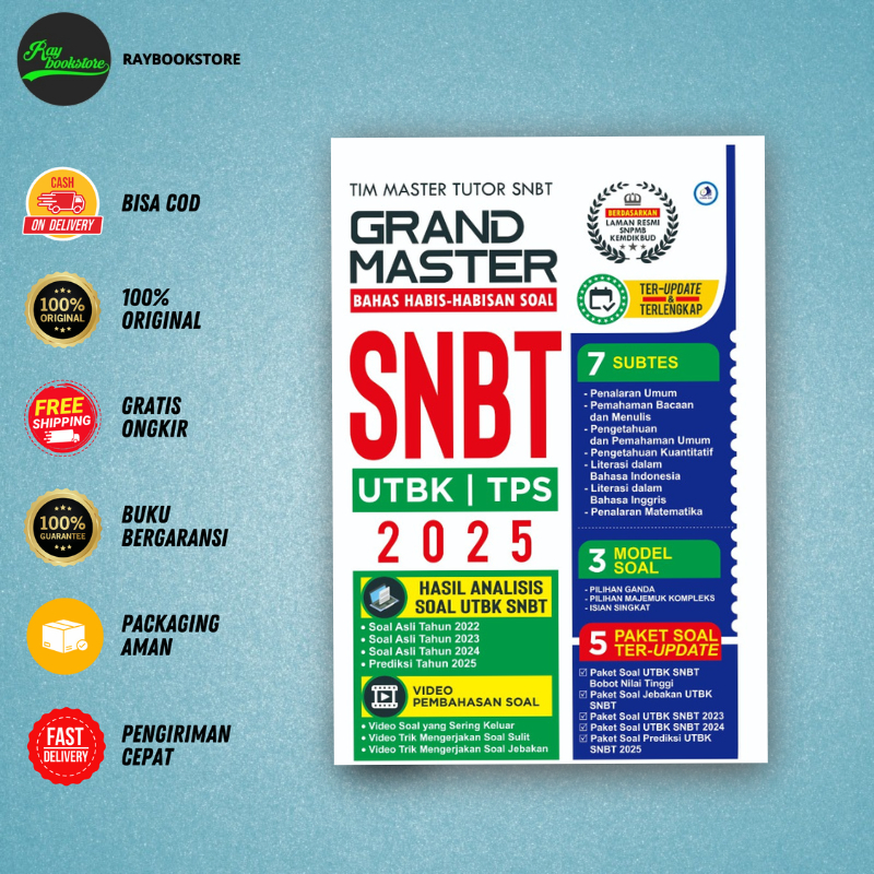 Jual Buku Grand Master UTBK SNBT TPS 2025 FR Soal Asli Full Pembahasan Terlengkap - Kompas Ilmu ...