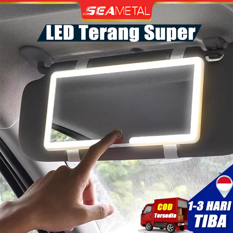 Jual SEAMETAL Cermin Makeup Dengan Lampu Mobil Led Layar Sentuh Dapat ...