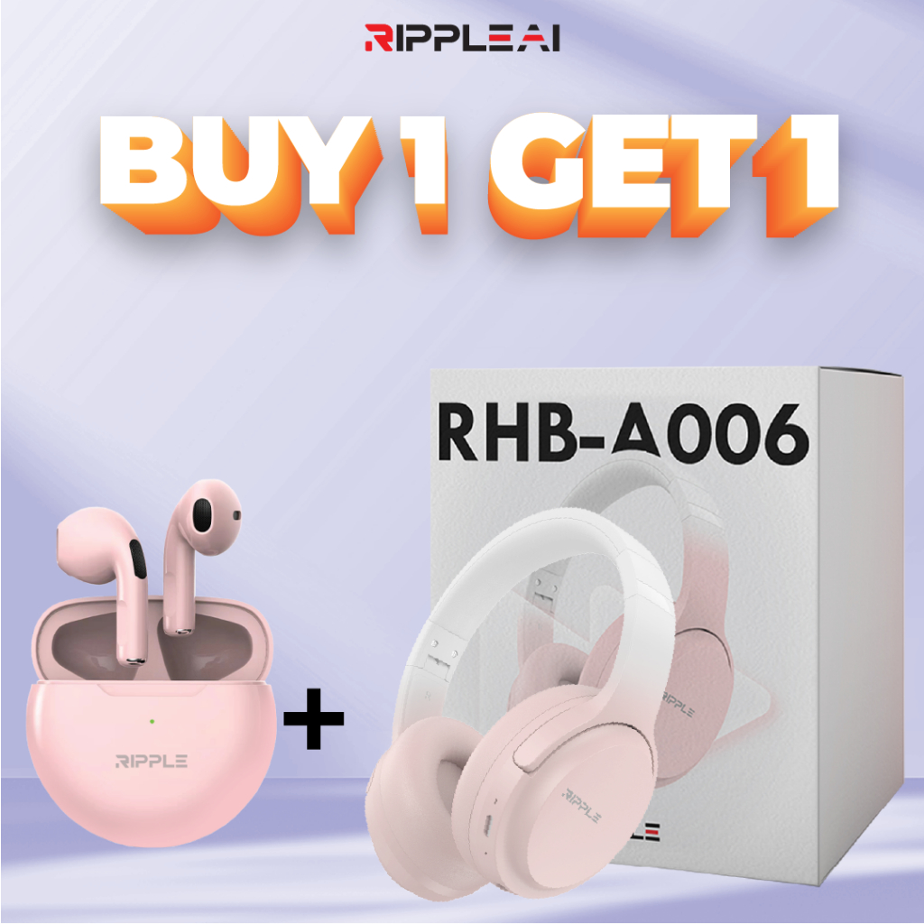 Jual Ripple Bluetooth Headphone Wireless Noise Canceling with TF Microphone Headphone TWS ...