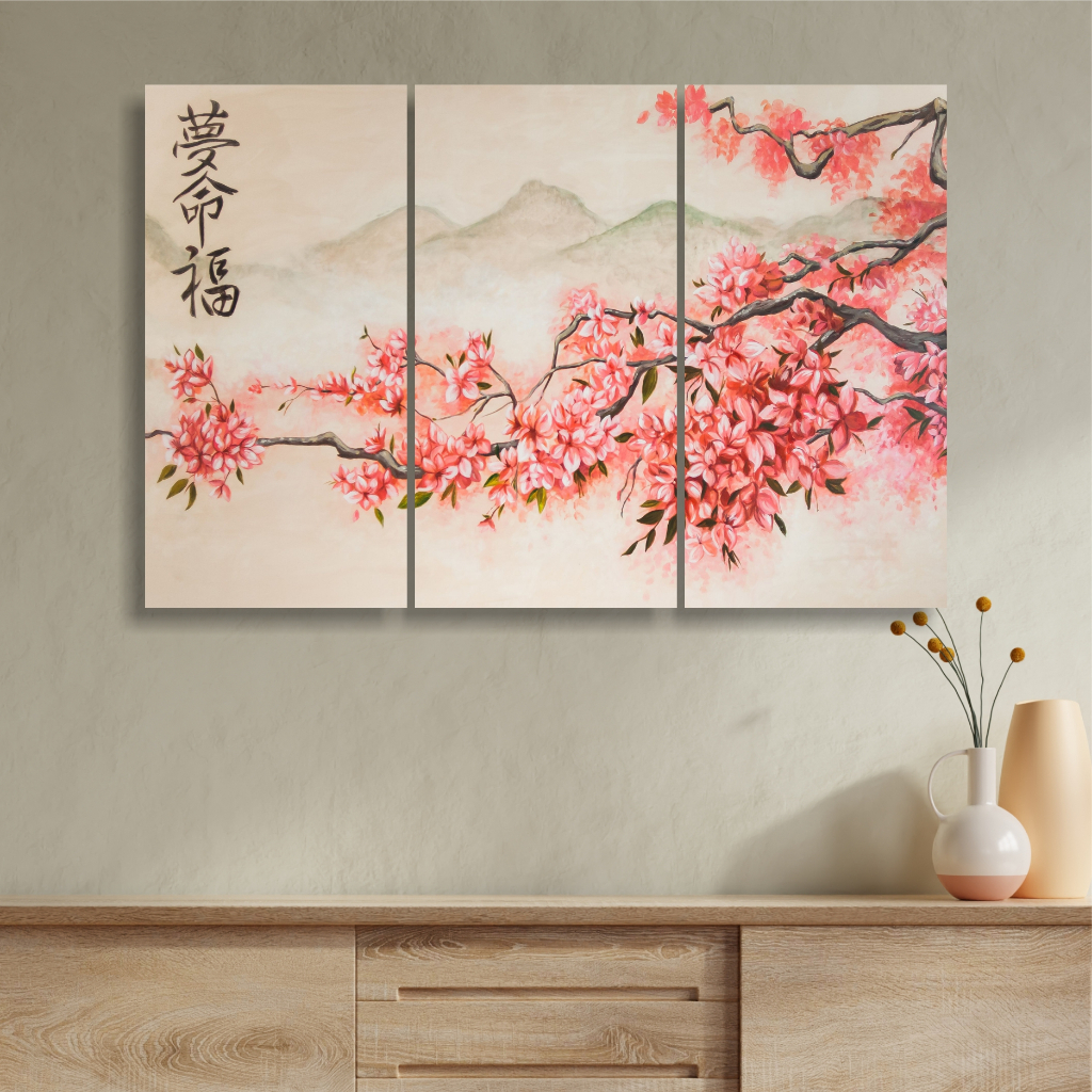 Jual Hiasan Dekorasi Pajangan Dinding Motif Jepang Japanese Art 60x40 ...