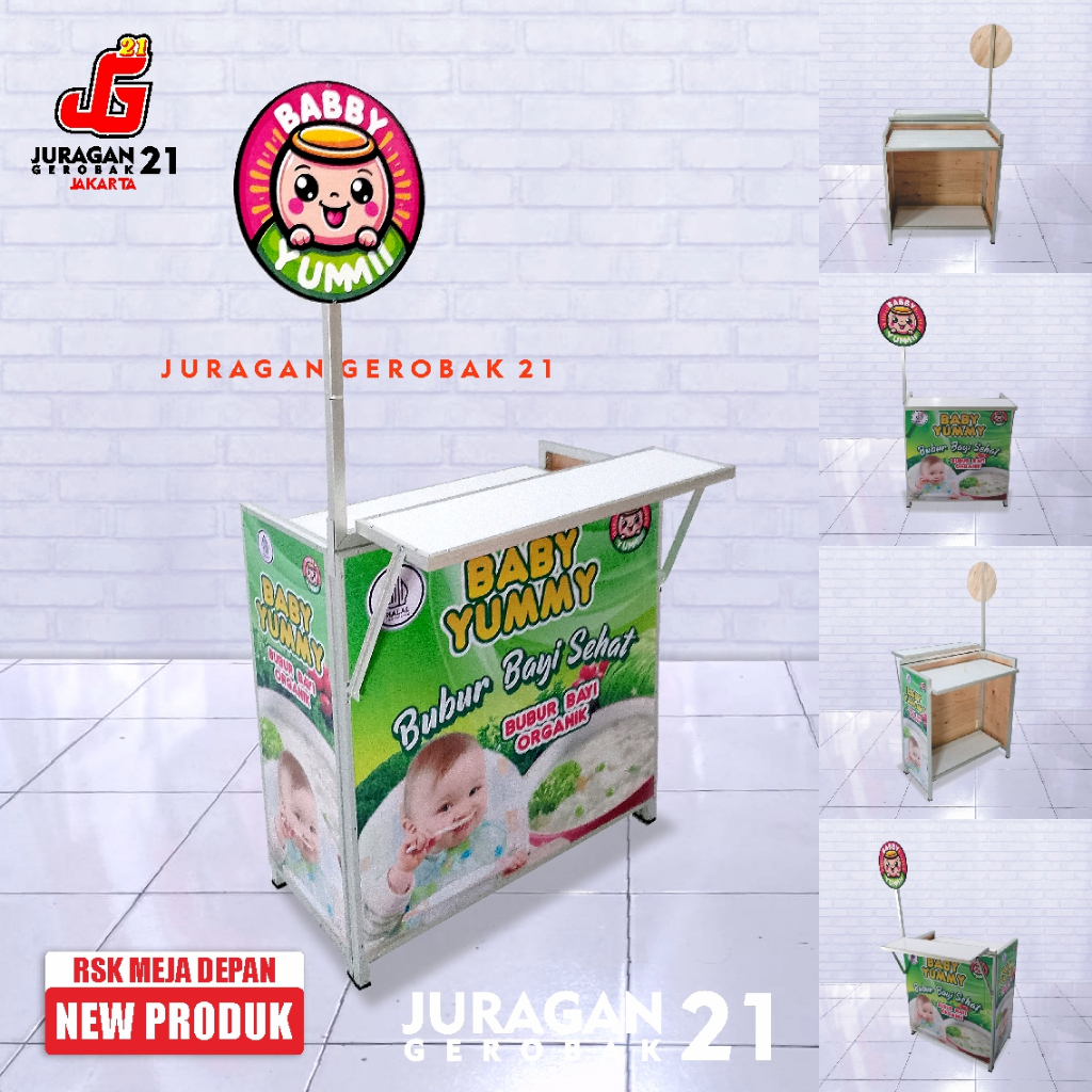 Jual Booth Portable Model RS Kekinian Plus Meja Depan Lipat Gerobak ...