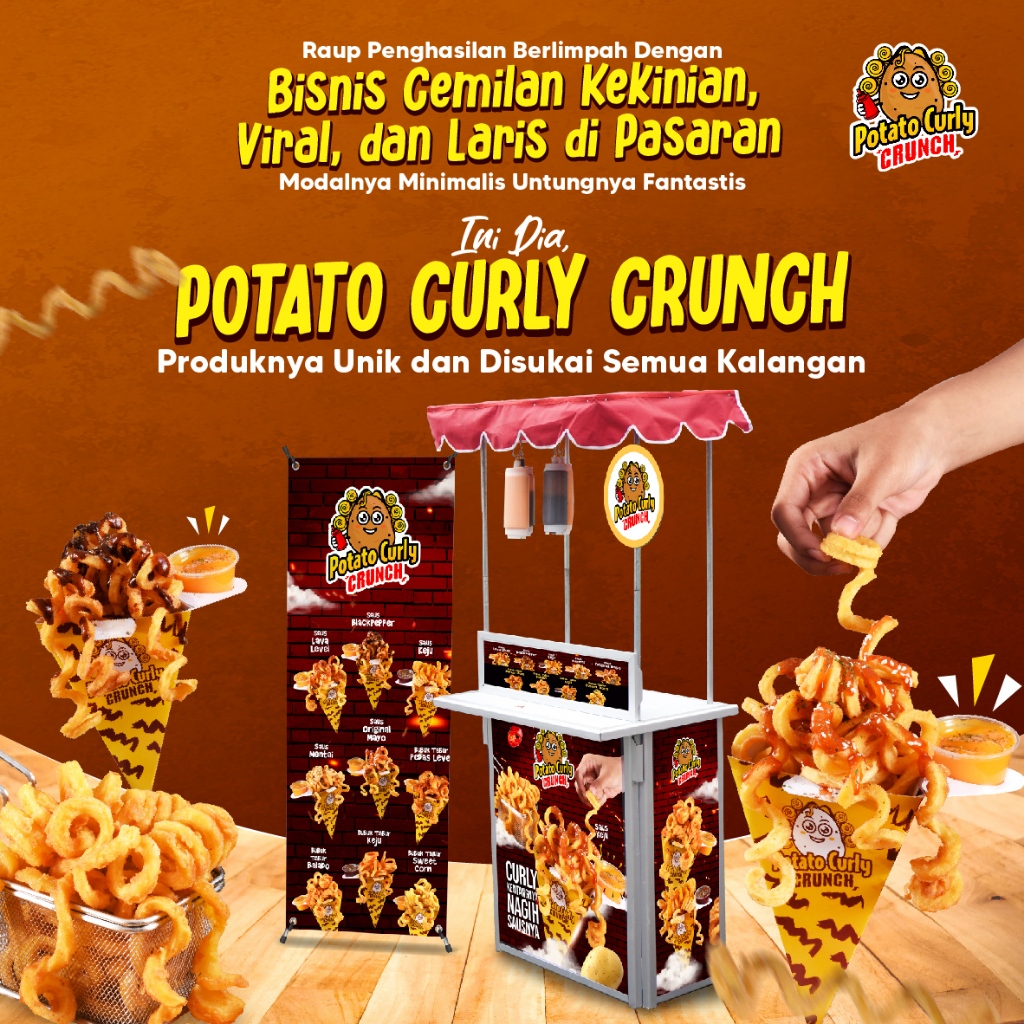 Jual Master Kuliner Indonesia - Paket Kemitraan Potato Curly Crunch ...