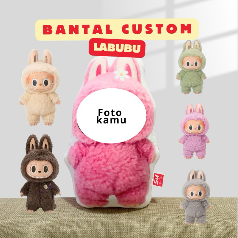 Jual Bantal Custom Foto Labubu Size L 50cm | Shopee Indonesia