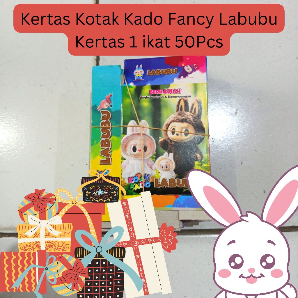 Jual 3karunia kotak kado tanggung fancy labubu per 50 pcs | Shopee ...