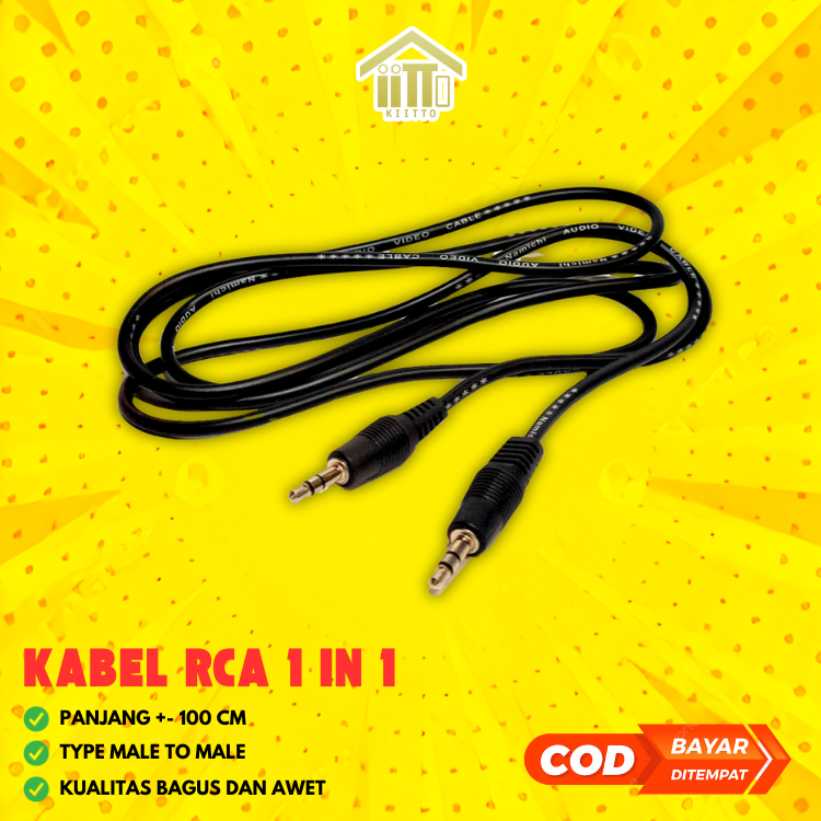 Jual KABEL AUX AUDIO 3.5 MM KONEKTOR 1 IN 1 SPEKER HP / KABEL JACK ...