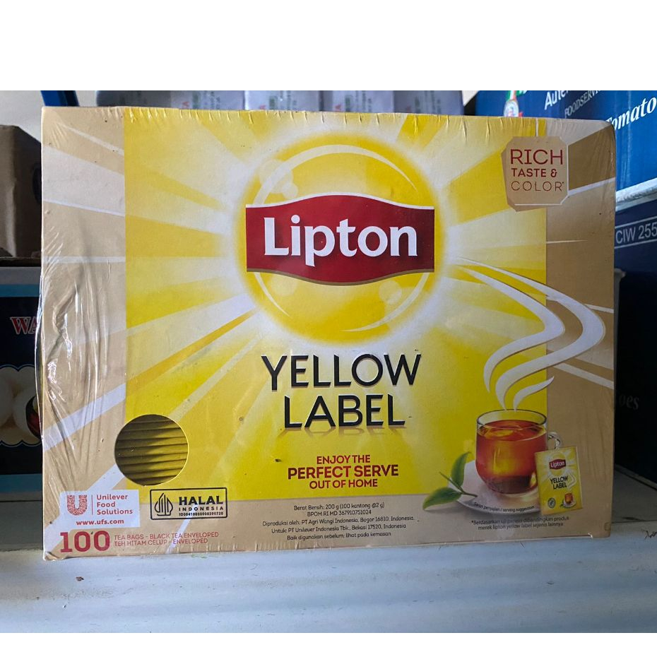 Jual Lipton Yellow Label Tea Teh Envelope isi 100 sheet @2gr | Shopee ...