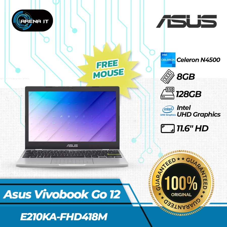 Jual Laptop ASUS Vivobook Go 12 E210KA-FHD418M - Dreamy White [Intel ...