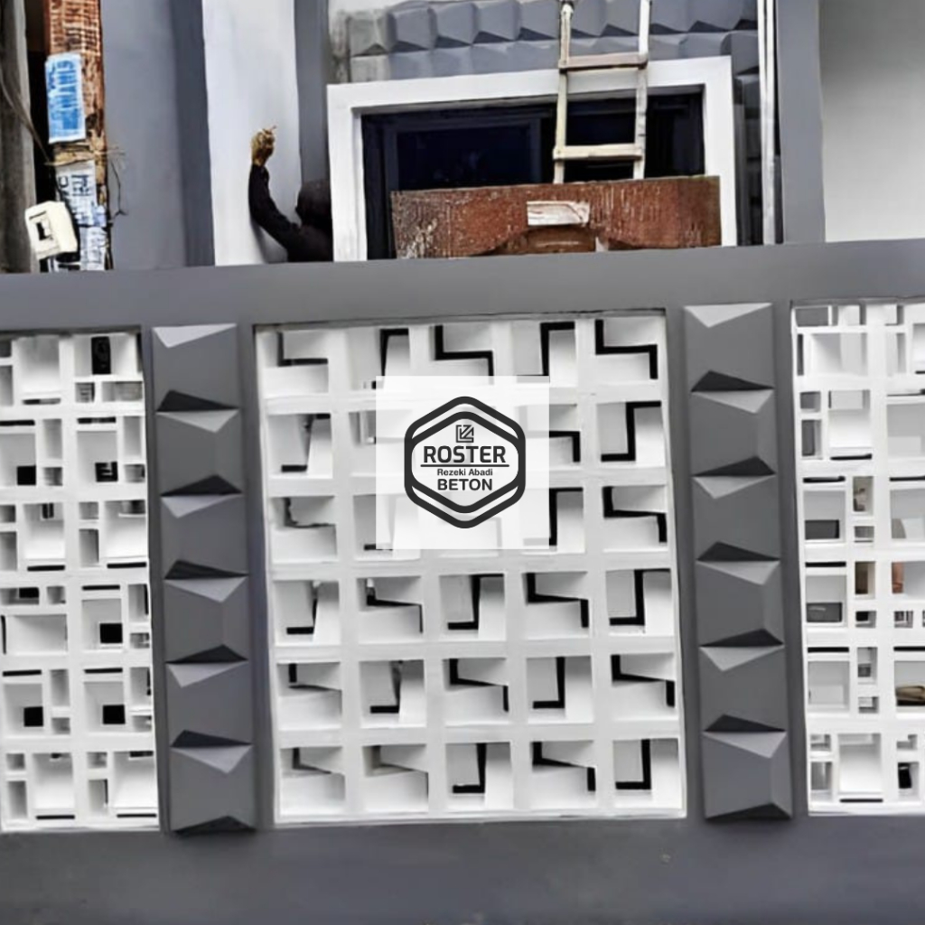 Jual Roster Beton Minimalis, Loster Beton Lubang Angin Motif Z Ukuran ...