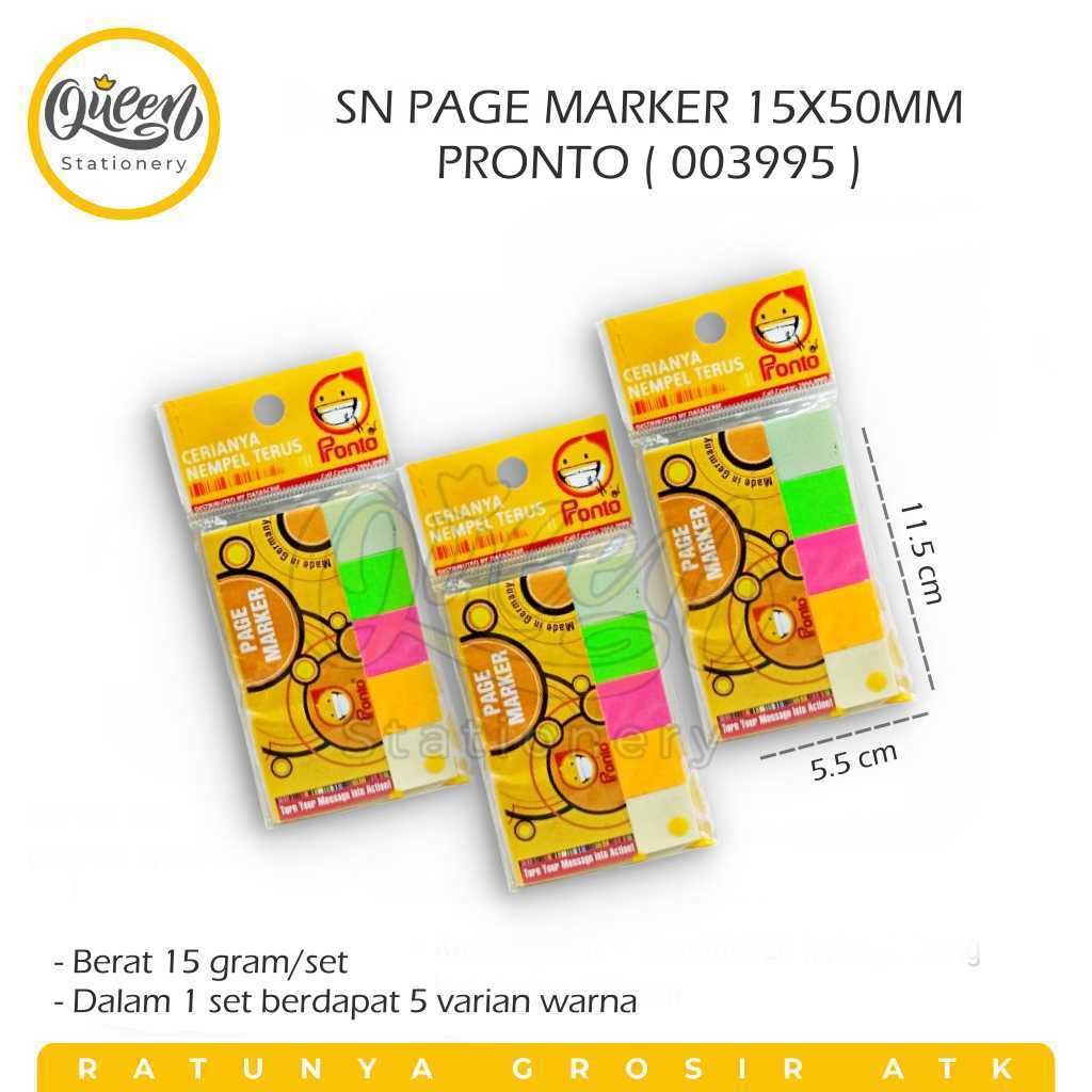 Jual 1 PAD STICKY NOTES PAGE MARKER 15X50MM PRONTO / PENANDA BUKU ...