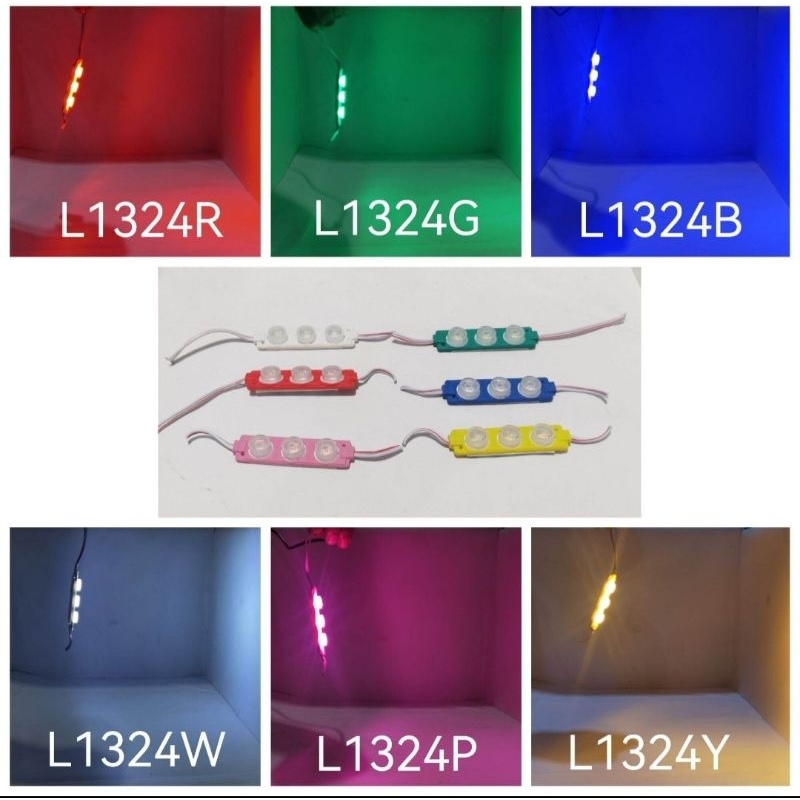 Jual L1312 lampu led merah putih hijau biru pink kuning 12v 12v bulat 3 ...