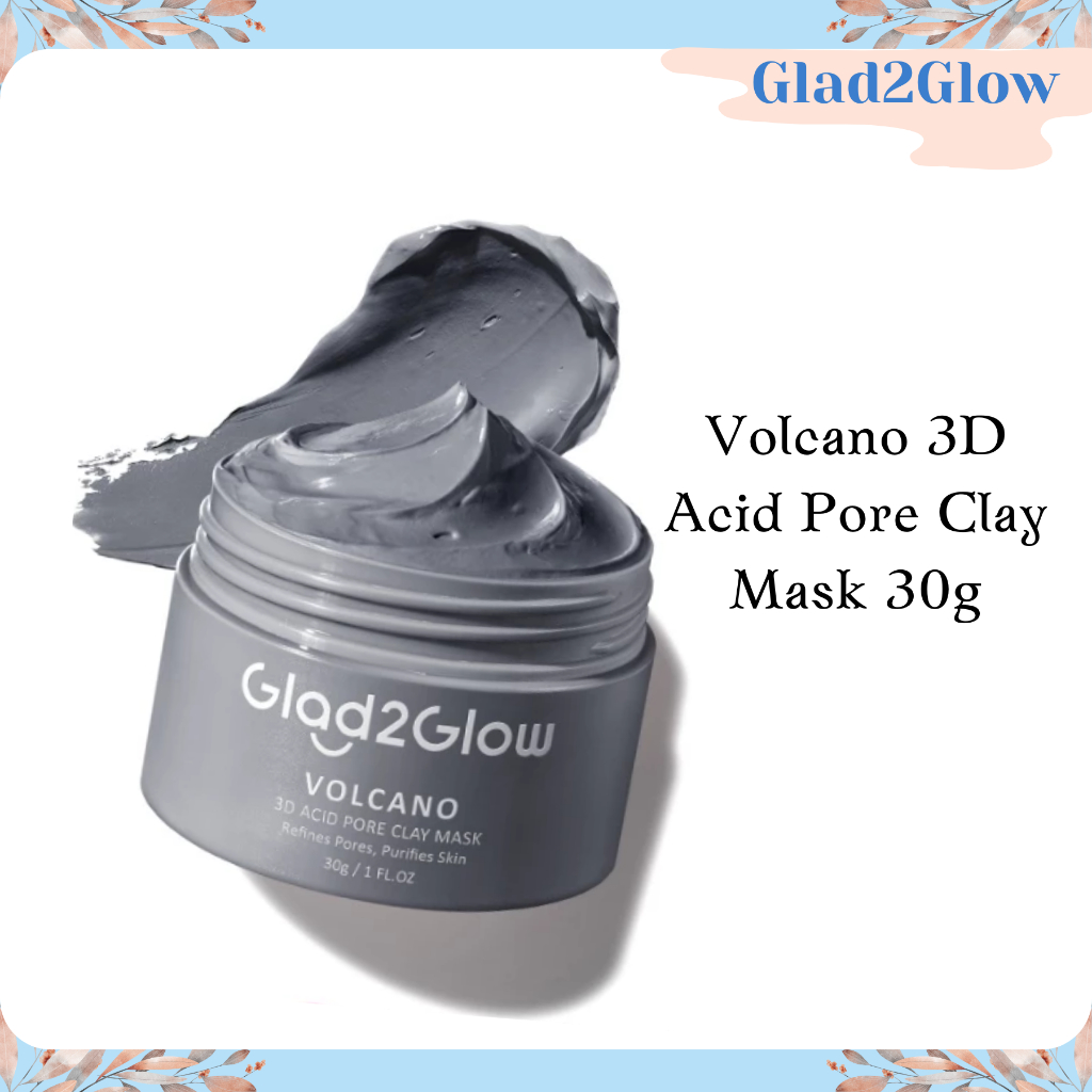 Jual Glad2Glow Volcano 3D Acid Pore Clay Mask 30g / Masker Wajah ...