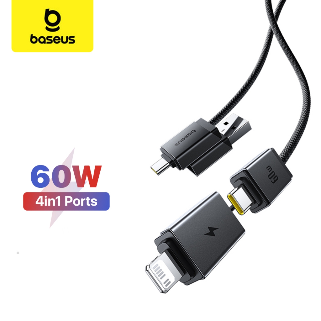 Jual Baseus Versatile Kabel Data Magnetic 4 in 1 PD 60W Fast Charging ...