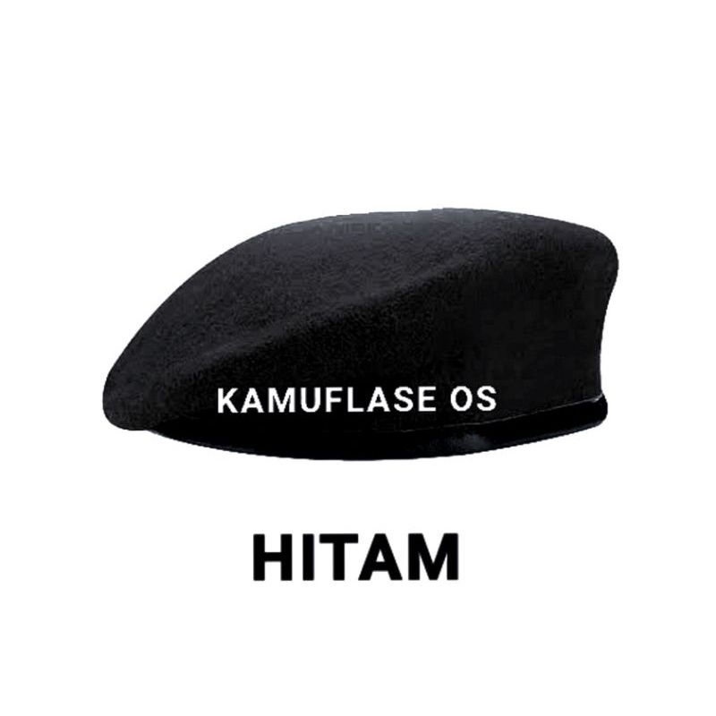 Jual Topi Baret Warna Hitam Top Army | Shopee Indonesia