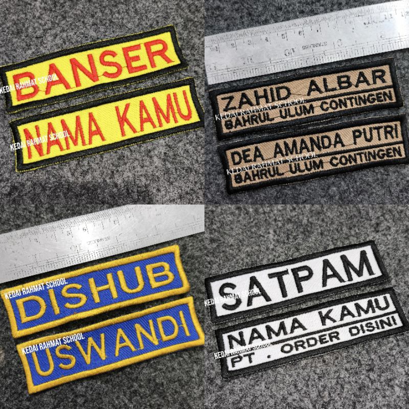 Jual [Custom] Bet Papan Nama Dada Besar Bordir Pramuka Satpam Security ...