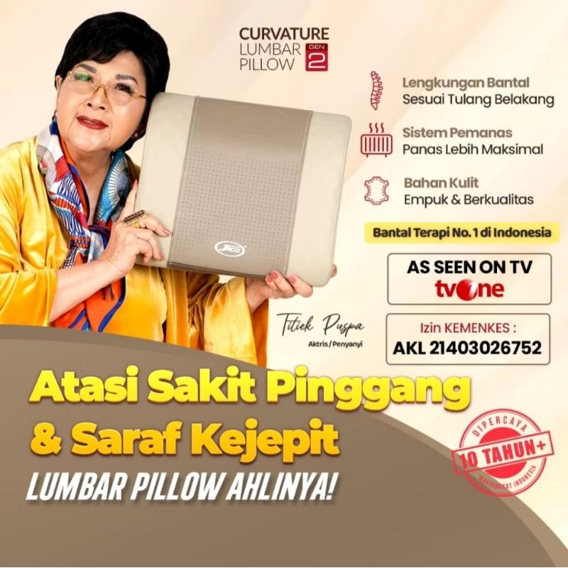 Jual LUMBAR PILLOW JACO gen 2 Bantal Terapi Syaraf Terjepit | Shopee ...